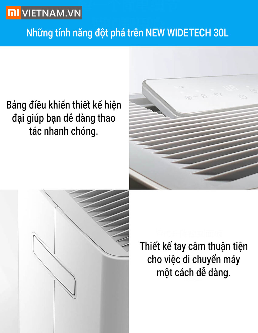 Máy Hút Ẩm Không Khí Thông Minh NEW WIDETECH 30L - Mivietnam