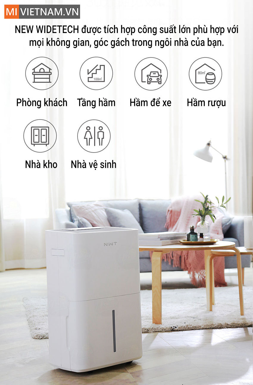 Máy Hút Ẩm Không Khí Thông Minh NEW WIDETECH 30L - Mivietnam